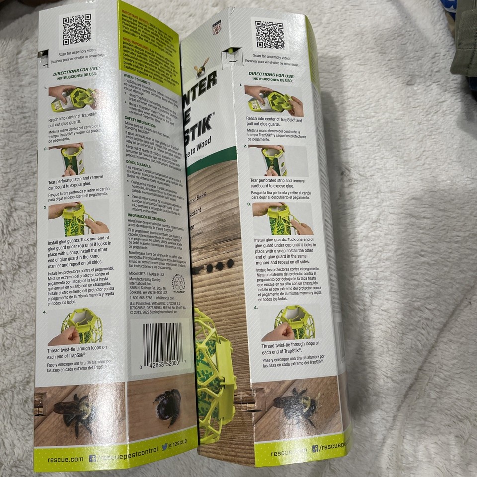 RESCUE! Carpenter Bee TrapStik – Catches Carpenter Bees. 2 Pack | eBay