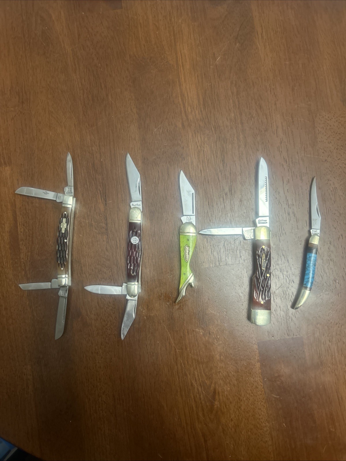 Lot of 5 Rare Vintage Pocket Knives - Rough Rider - Caliber - Steel ...