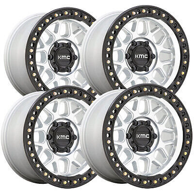 (Set of 4) KMC KM549 GRS 20x9 6x135 +18mm Machined Wheels Rims 20" Inch ...