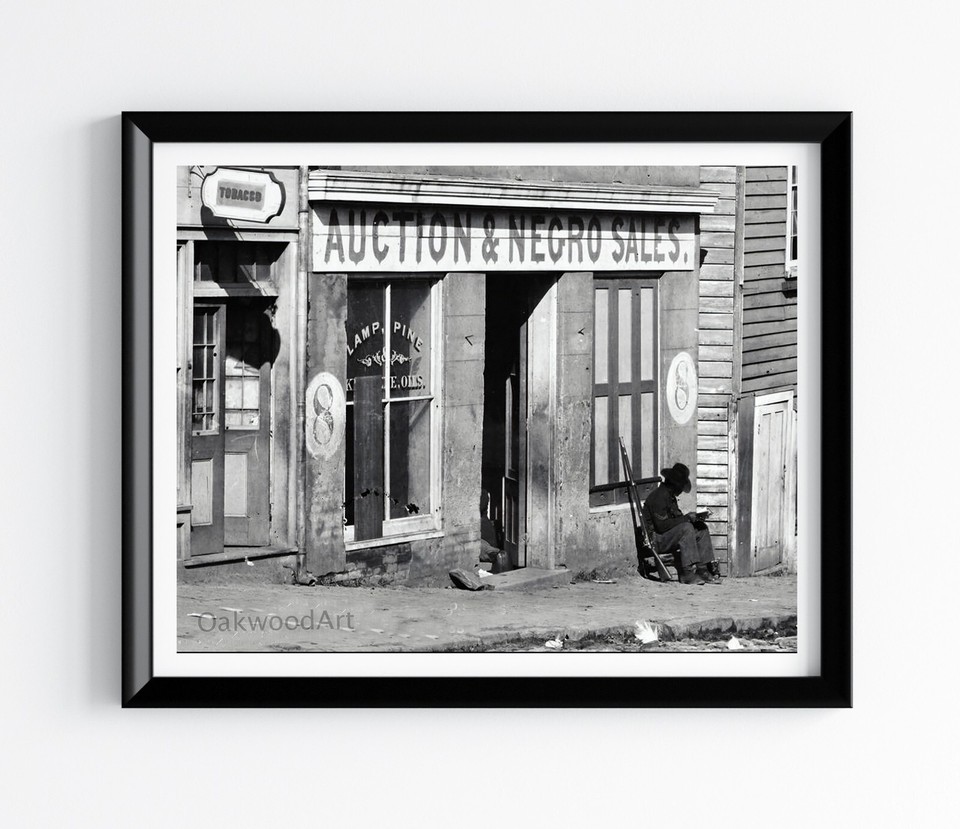 1864 Auction Sales Building, Slavery, Black Slaves, Vintage Photo ...