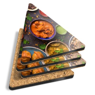 4x Triangle Coasters - Yummy Indian Food Spice #3843 | eBay