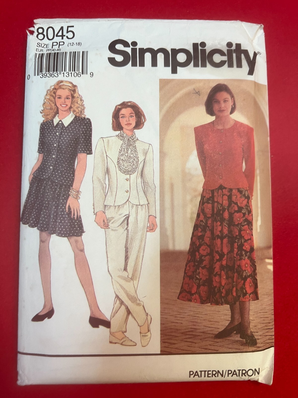 Simplicity 8045, Size, 12-18, Misses' / Petite, Skirt, Pants, Top, Tie ...