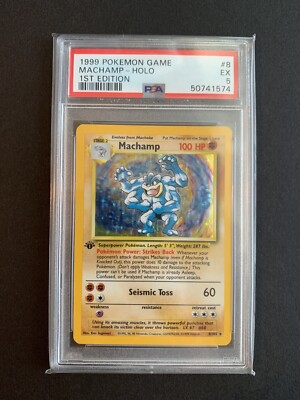 Pokémon Machamp 1st Edition Base Set 8/102 PSA 5 (50741574) | eBay