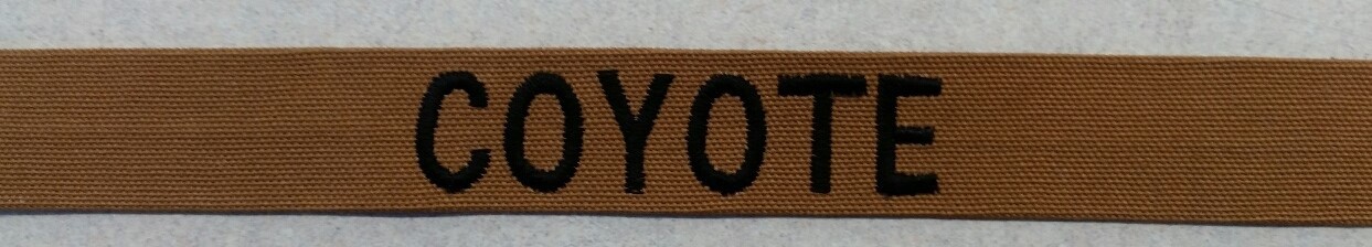 SET OF 3 COYOTE BROWN NAME TAPES SEW ON | eBay