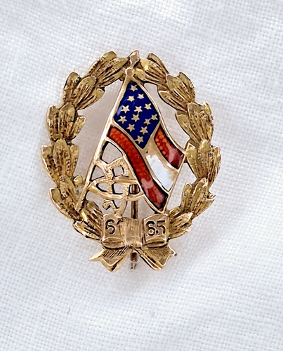 Antique 14k UDC United Daughters of the Confederacy Gold and Enamel Pin ...