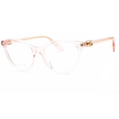 Gucci Women's Eyeglasses Pink Cat Eye Plastic Frame Transparent Lens ...