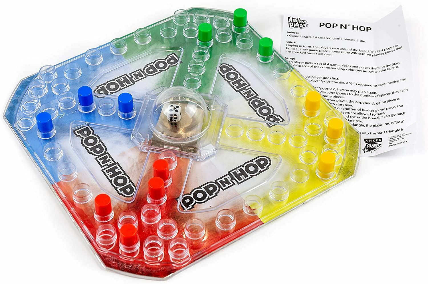 Pop & Hop Race Family Classic Board Game Children Kids Popping Dice ...