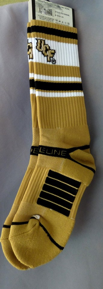 UCF NCAA Knights Socks STRIDELINE Sz 8-12 M/L 50% Off retail Central ...