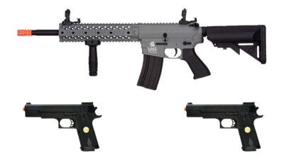Lancer Tactical Gen 2 LT-12Y-G2 Airsoft BB Gun AEG Rifle Grey w/ 2 ...