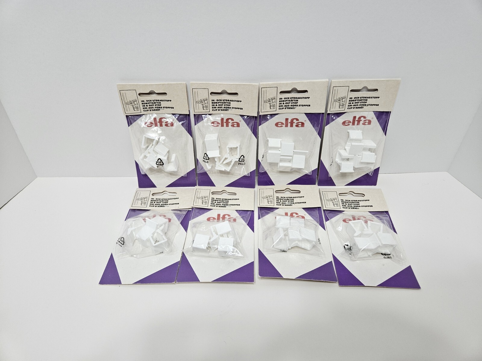 Elfa In Out Drawer Stop Clip 225918 White Mesh Tray Basket Lot Of 8 | eBay