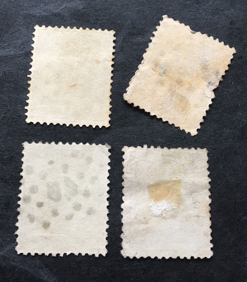 Netherlands Nederland 1872 - 3 used stamps +1 faulty - Michel No. 19 ...