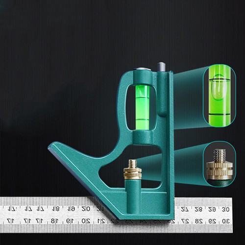 3 In1 Ruler Multi Combination Square Angle Finder Protractor Measuring ...