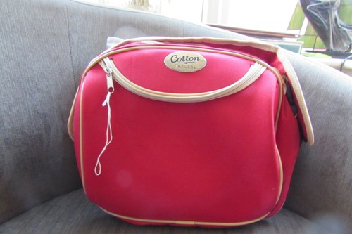 Cotton Traders Red/Beige Canvas Travel Bag with adjustable strap | eBay UK