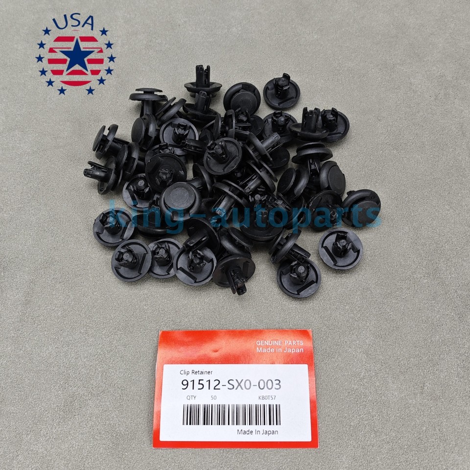 OEM 50x Fender Liner Retainer Fastener Clips 91512-SX0-003 For Honda | eBay