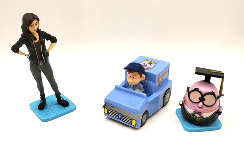 Wreck It Ralph Toy Figures and Car PVC SHANK KNOWSMORE FIX IT FELIX Car ...