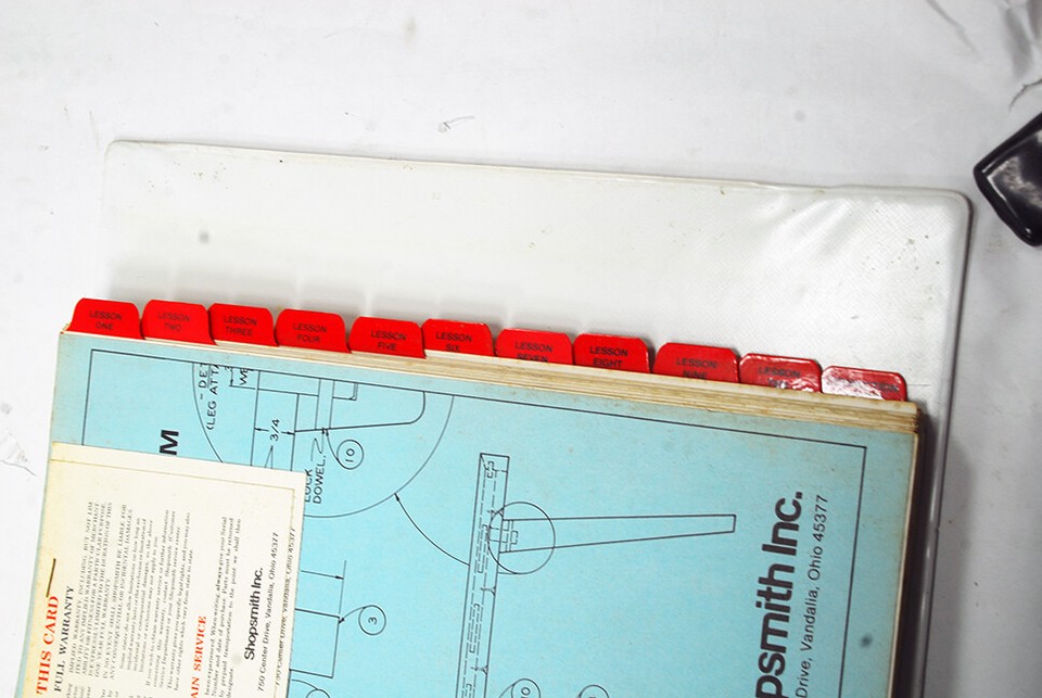 ShopSmith Mark V - 500 Owners Manual, Study Guide, Woodworking Book (#3 ...