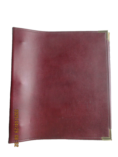 Vintage Hazel 3-Ring Note Pad Binder Business Organizer Burgundy 10" x ...
