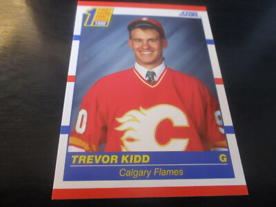 trevor kidd (calgary flames - goalie) 1990/91 score ROOKIE card #438 ...