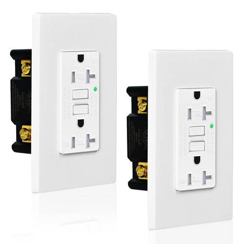GFCI GFI 20 Amp Electrical Outlet Receptacle Duplex WR TR with LED ...