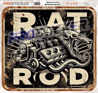 Rat Rod Decal Rust 4" ProSticker 360 | eBay