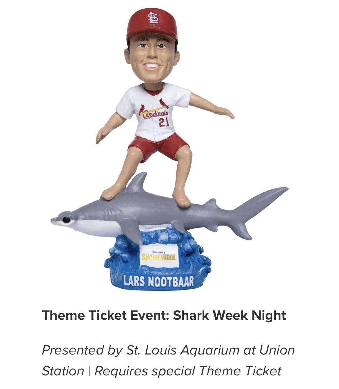 Lars Nootbaar SHARK WEEK St. Louis Cardinals Bobblehead 7/16/23 2023 ...