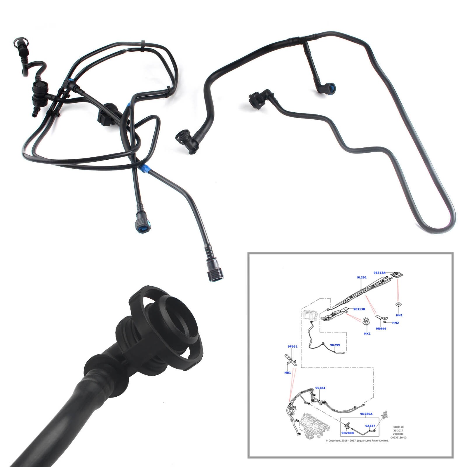 FUEL SUPPLY AND VAPOUR TUBE FOR LAND ROVER LR 2 FREELANDER 2 2006-2014 ...