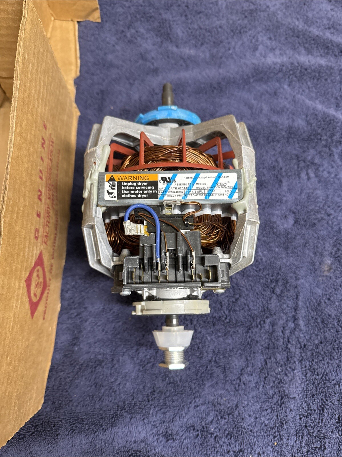 New Genuine OEM Whirlpool FSP 279827 W10448892 S58TVNBG-7091 Dryer ...