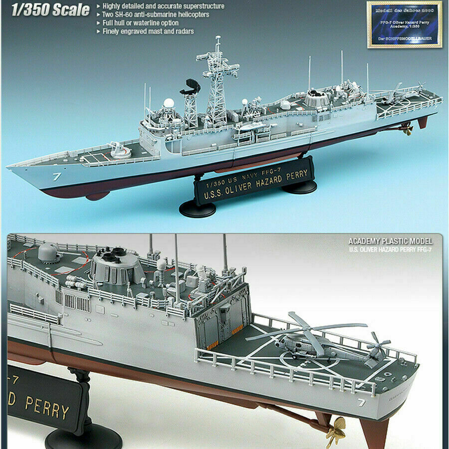 [Academy] 14102 1/350 USS Oliver Hazard Perry FFG-7 Plastic Model Kit ...