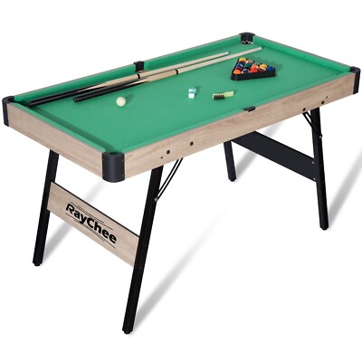 4.5Ft Pool Table Foldable Billiard Table Kid Adult Mini Game Table 2 ...