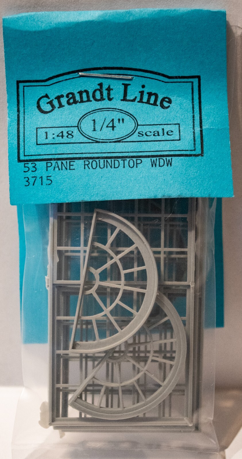 Grandt Line (1/4 Scale) #3715 Round Top Windows -- 53-Pane, Scale 5 x ...