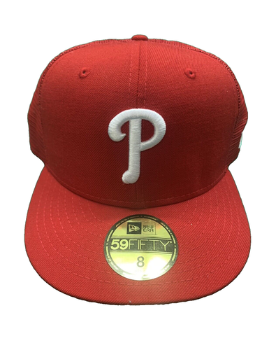 Authentic Philadelphia Phillies MLB Fitted Hat Cap Size 8 Men Women Red ...