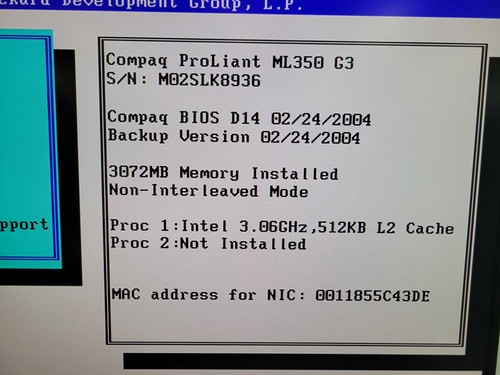 HP ProLiant ML350 G3 - Xeon @ 3.06Ghz / 533Mhz FSB | 3GB RAM | NO HDD ...