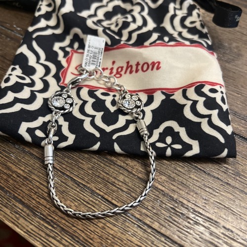 BRIGHTON NWT Halo SLIDE Add Charm, Beads BRACELET Retailed $34 W/Pouch ...