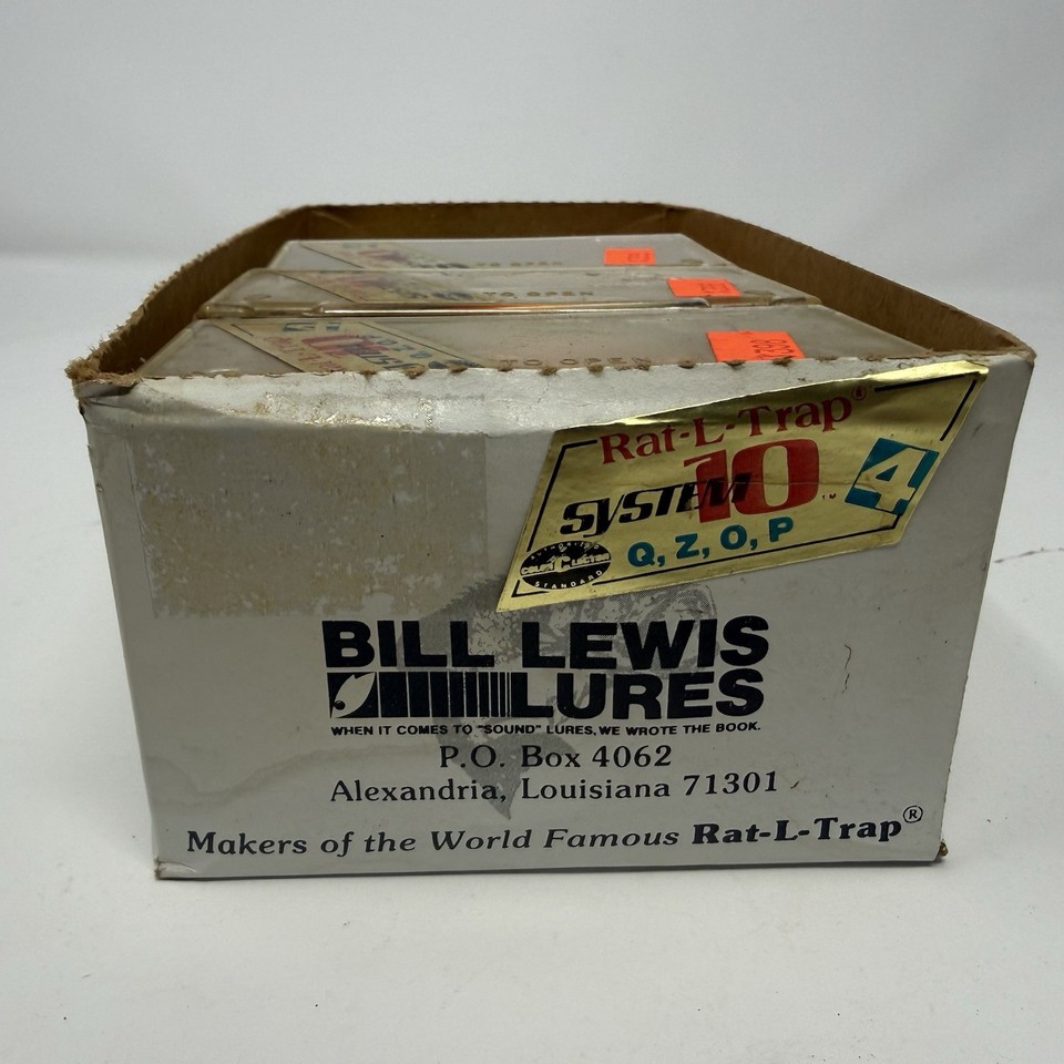 Bill Lewis Lures Rat-L-Trap 1/2oz System 10 Q.Z.O.P. Box W/ 11 Lures ...