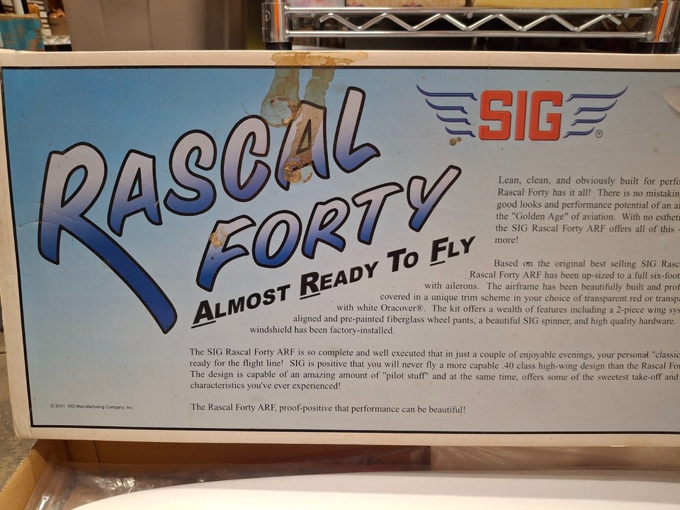 SIG Rascal Forty Biplane RC Airplane Kit RC 49"- New (Open Box) | eBay