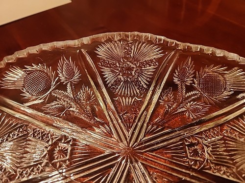 EAPG Higbee Oval Candy Dish Rare Thistle Pattern Vintage | eBay