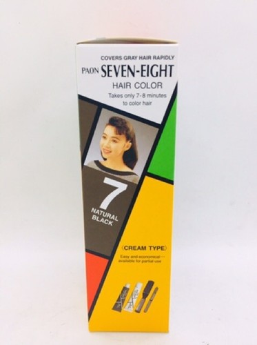 PAON Seven Eight Hair Color Dye [No.7 # Natural Black] 7-8 MIN Quick ...