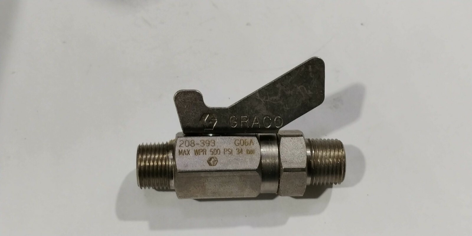 NEW Graco Ball Valve 3/8” in NPT 208393 500 PSI G06A Stainless Steel ...