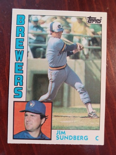 JIM SUNDBERG 1984 Topps Traded # 114T baseball card MILWAUKEE BREWERS ...