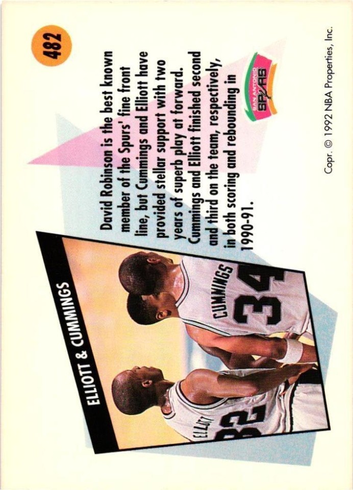 ELLIOTT & CUMMINGS 1992 Skybox # 482 FREE SHIPPING B11R4S15P24 | eBay