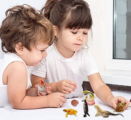 42pcs Plastic Ocean Animals Toys Realistic Mini Sea Creature Figure ...