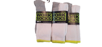 3 Pairs Men's Jobsite Crew Work Socks Size 6-12 New | eBay