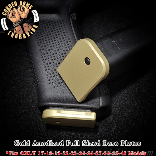 Gold Anodized Magazine Base Plate for Glock Full Sized Mags 17/19/22/23 ...