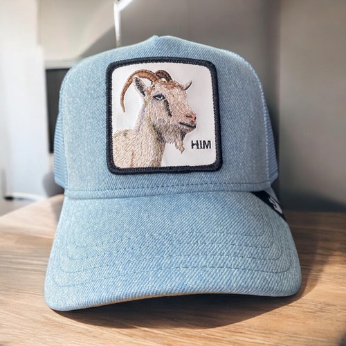 NIB Goorin Bros Trucker Hat - GOAT - The HIM Limited Edition Denim Goat ...