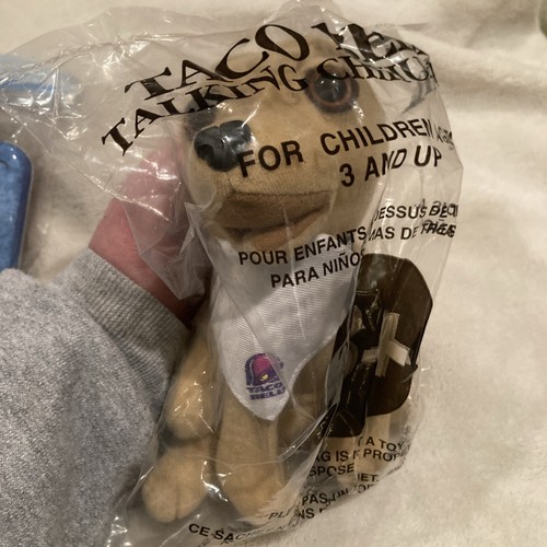 Taco Bell Talking Chihuahua Stuffed Animal Plush Dog Toy w Bib Working ...