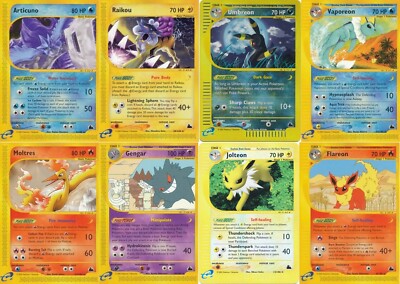 Pokemon Skyridge set ALL cards. Gengar, Umbreon, Pikachu, Flareon etc ...