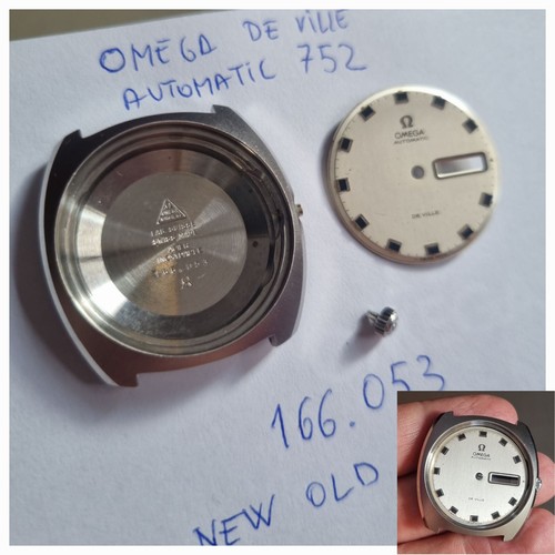 Omega case,omega dial,omega crown,de ville,752 movement,new old stock,n ...