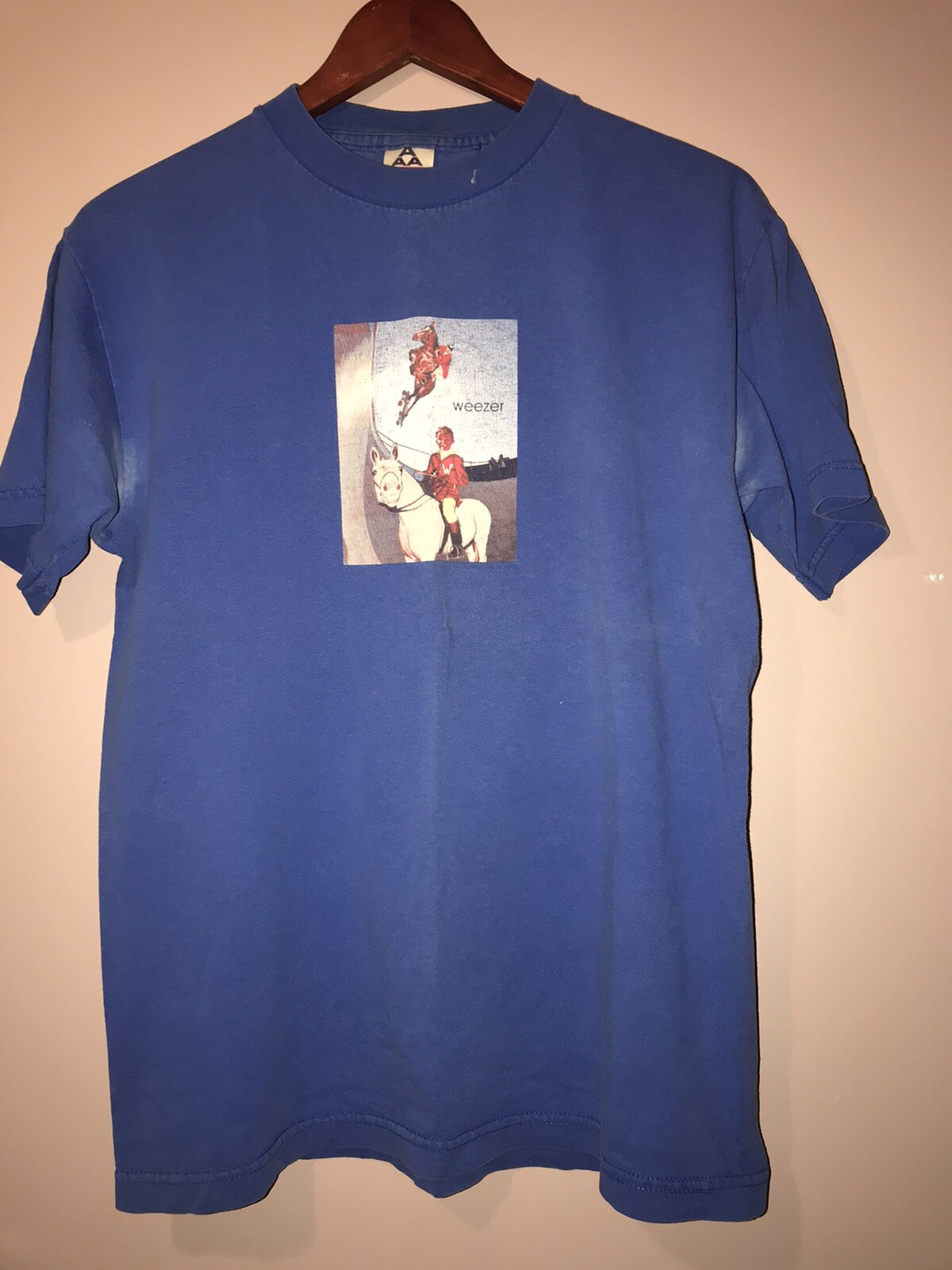 RARE VINTAGE LATE 1990's WEEZER SHIRT PINKERTON BLUE … - Gem
