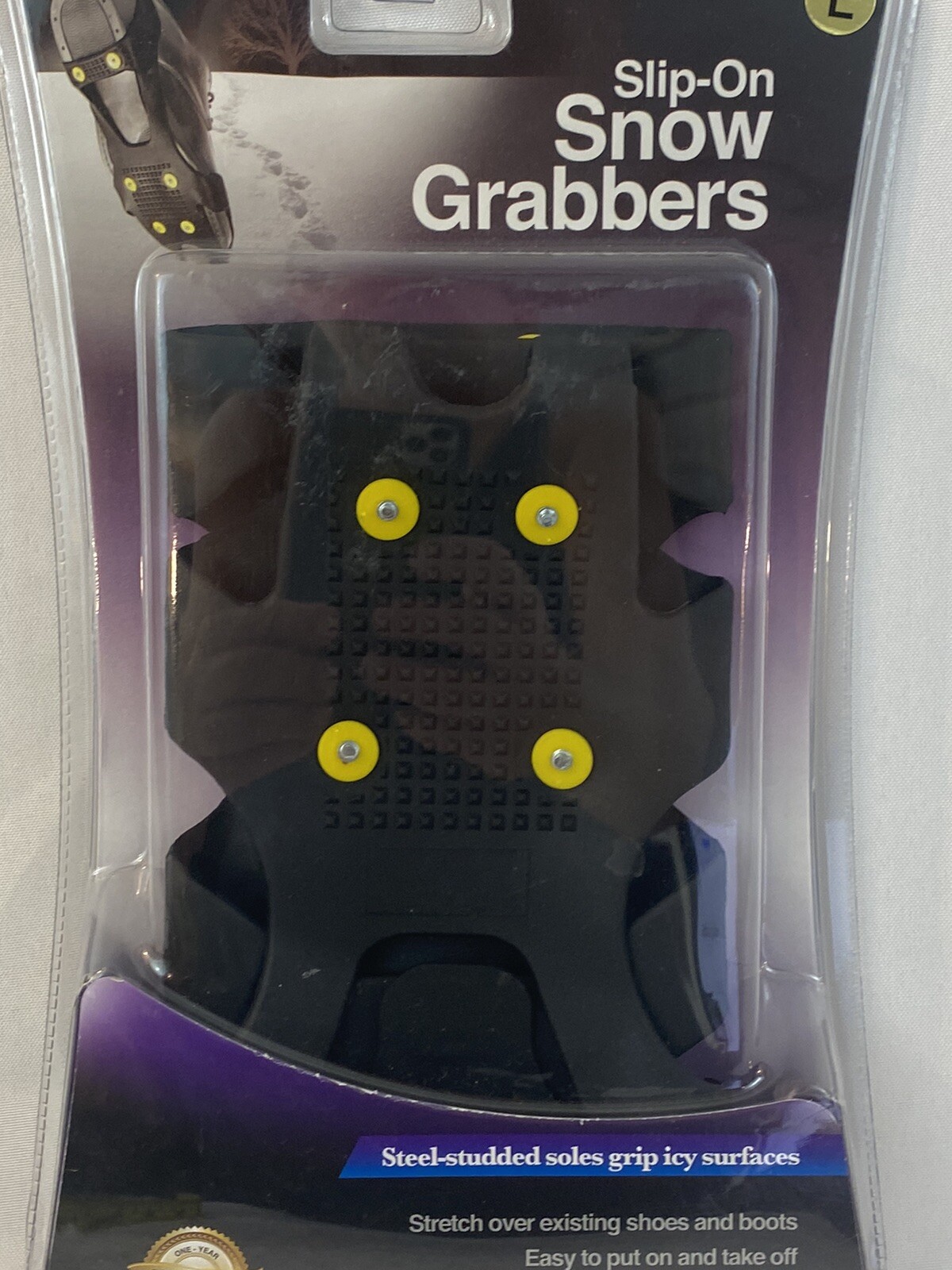 Snow Grabbers Steel Studded Grip Soles Ice Slip on Shoes BOOTS Emerson ...