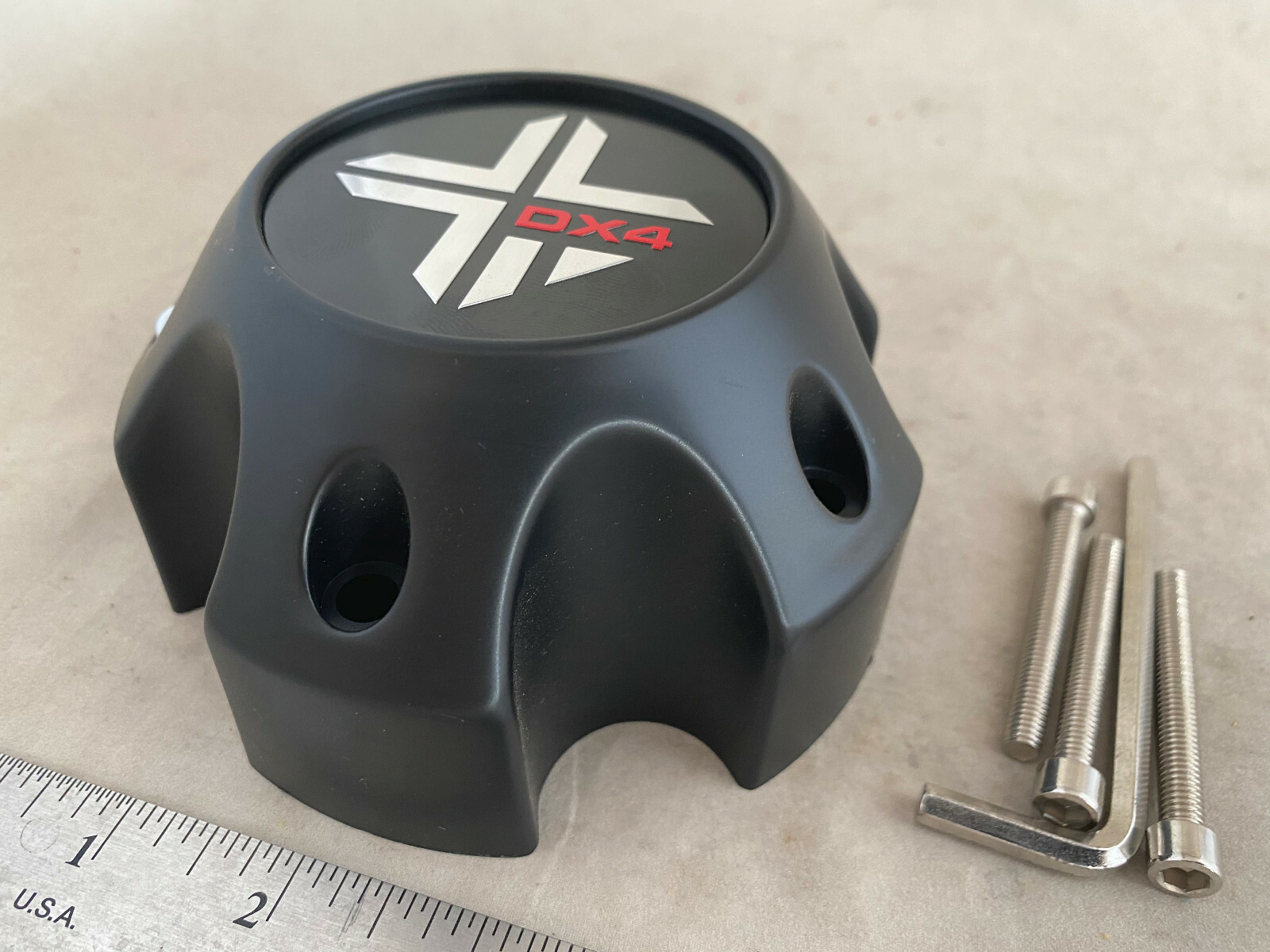 DX4 Wheel Flat Matte Black Rim Hub Cover Center Cap 5 Lug 5x114.3 5x4.5 ...